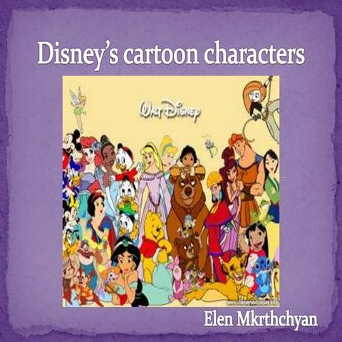 Disney cartoon characters. | PPTX