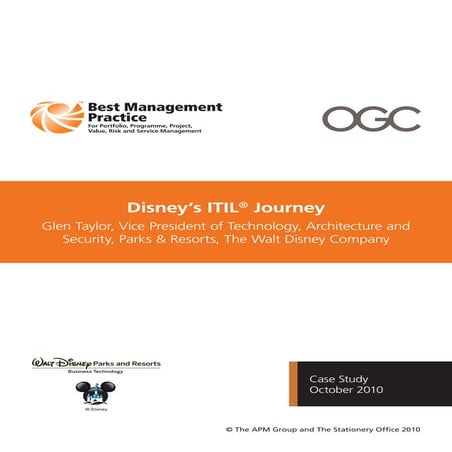 Disney itil journey | PDF