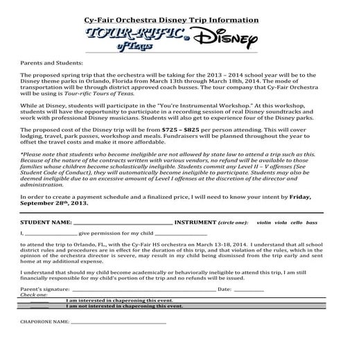 Disney letter of intent | PDF