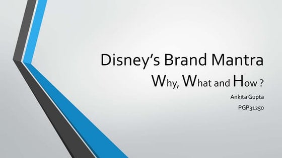 Disney- A Brand Management Perspective | PPTX