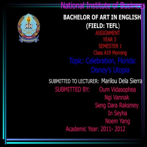 Disney's utopia | PPT