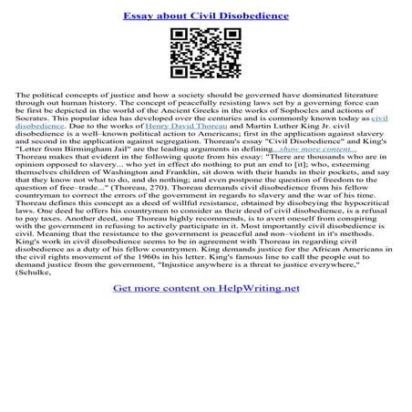 Disobedience Essay | PDF