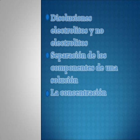 Disoluciones electrolitos y no electrolitos | PPTX