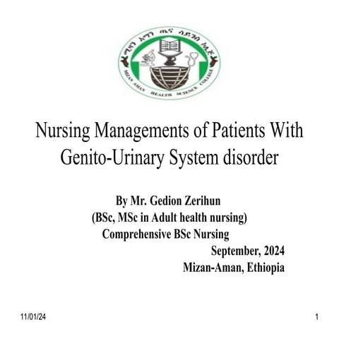 genitourinary disorders (medical surgical nursing) | PPT