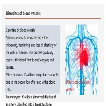 Disorders of blood vessels. | PPTX | Blood Disorders | Diseases and ...