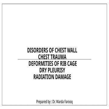 disorders of chest wall for physiotherapy students medicine | PPTX