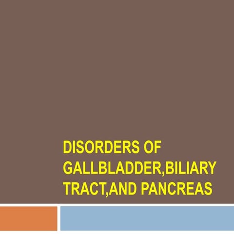 Disorders of gall bladder biliary tract and pancreas | PPT