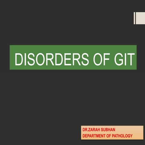 GIT disorder | PPTX