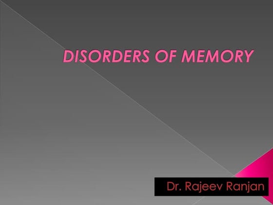 Disorders of Memory (2007) | PPT | Digital Audio | Computer Software ...