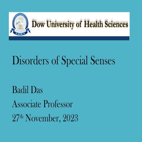 Disorders of special senses.........pptx