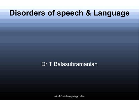 Language disorders in detail | PPT