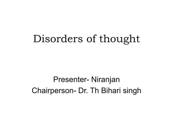 Schizophrenia is a thought disorder. | PDF | Brain and Nervous System ...