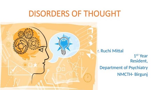 Disorders of thought | PPTX | Brain and Nervous System Disorders ...