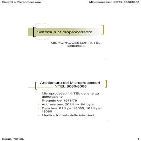 Microprocessori INTEL 8086/8088 | PDF