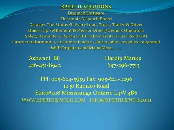 Load dispatch center | PPTX | Logistics | Business