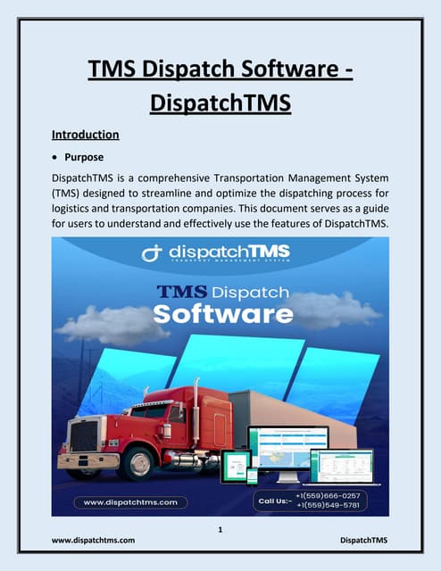 Dispatch Tms presentations