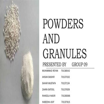 Powder dosage forms | PDF