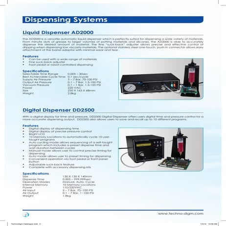 Fluid Dispensing System | PDF