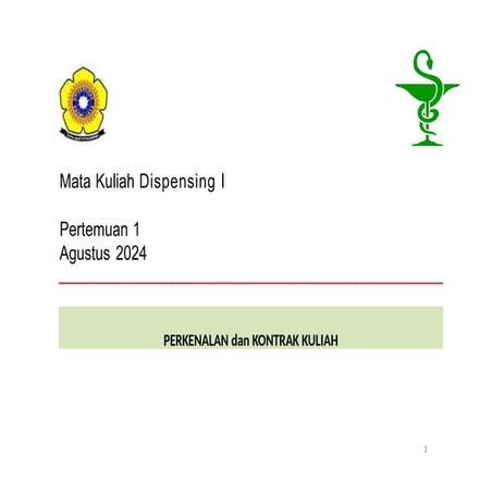 mata kuliah dispensing ppt docx 12345678 | PPT