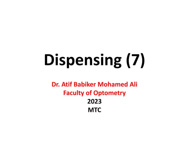 PRISMATIC EFFECT AND DECENTRATION part 2-CALCULATION by optom. jithin ...