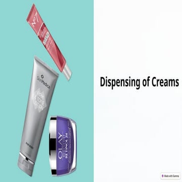 Dispensing of Creams-1.pptx nbjkjbv bjkknbbh | PPTX