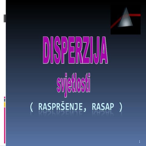Disperzija | PPS