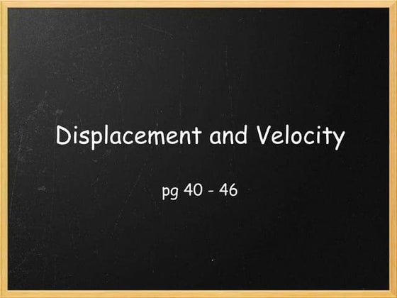 Speed and velocity | PPT
