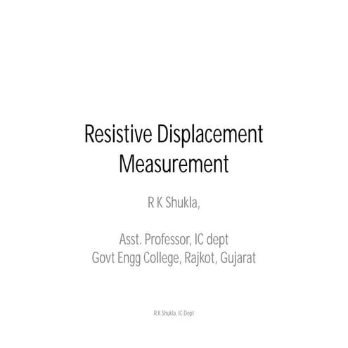 Resistive Displacement Measurement Ppt