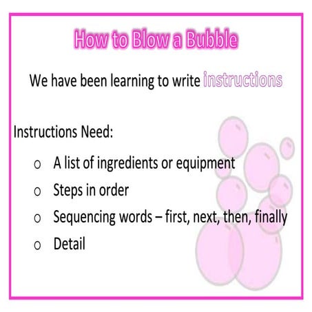 Display for how to blow a bubble | DOCX