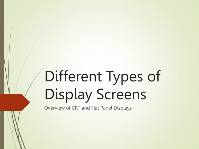 Computer graphics - colour crt and flat-panel displays | PDF