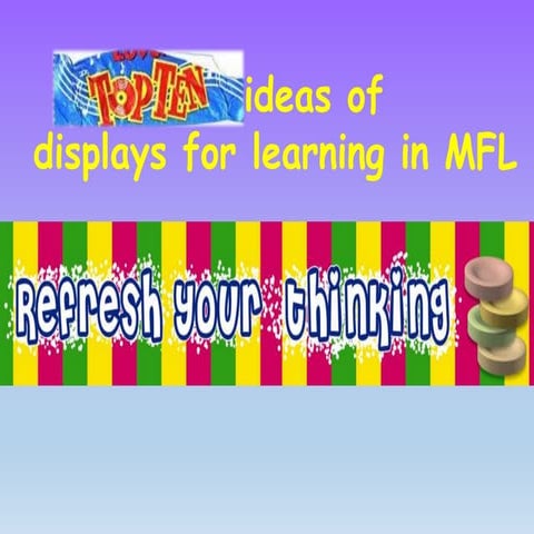 Displays for learning in MFL | PPTX