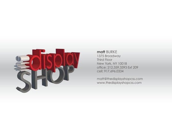 Display Shop Portfolio | PPT
