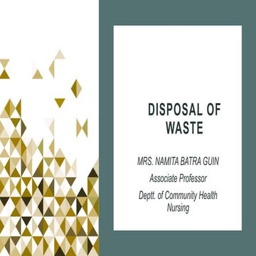 Disposal of waste | PPTX