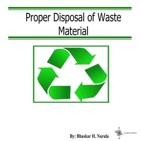 Disposal Of Waste Material | PPT