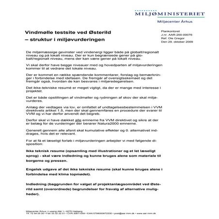 Disposition Testcenter øSterild | PDF