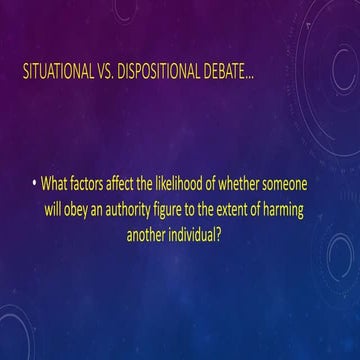 Dispositional factors | PPTX