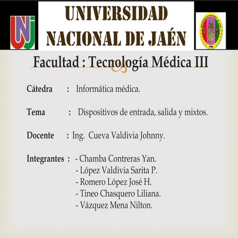 Dispositivos de entrada salida y mixtos | PPTX | Computer Peripherals ...