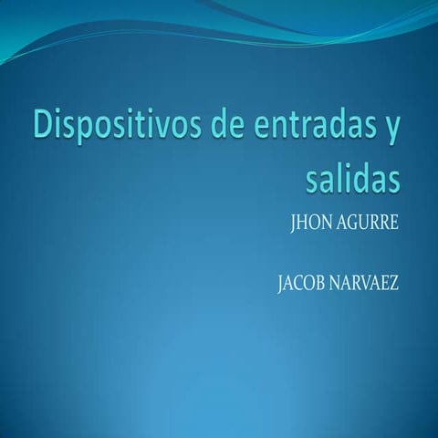 Dispositivos de entradas y salidas | PPTX | Computer Peripherals ...
