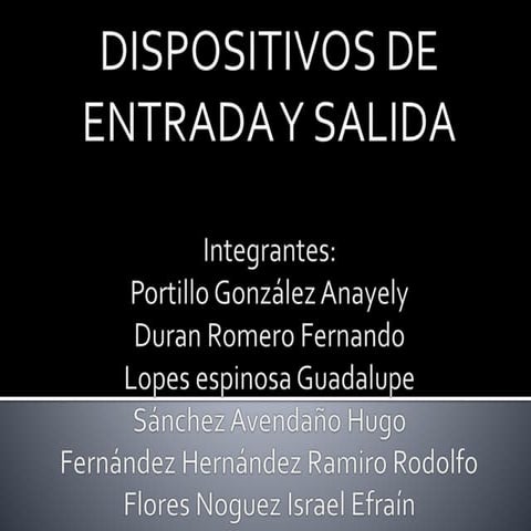 Dispositivos de entrada y salida de la Pc | PPTX