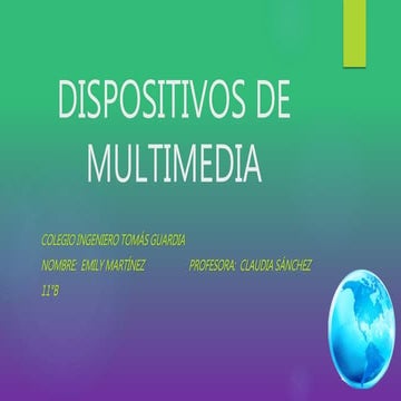 Dispositivos de Multimedia | PPTX | Computing | Technology & Computing