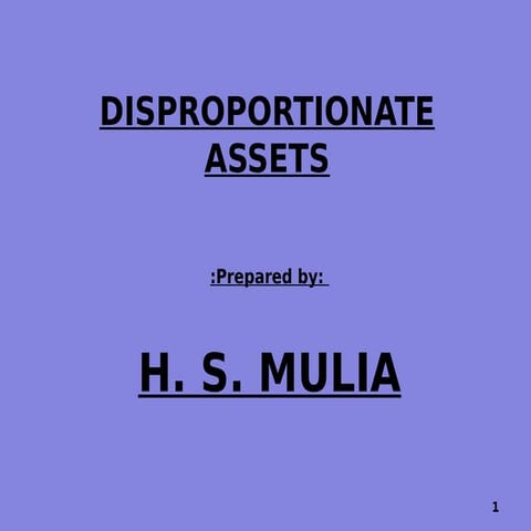 Disproportionate Assets | PDF