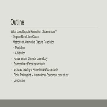 Dispute resolution clause Overview | PPTX