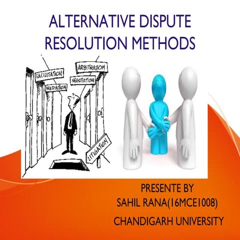 ALTERNATIVE Dispute resolution METHOD | PPT