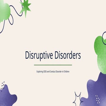 Disruptive Disorders/power point presentation | PPTX