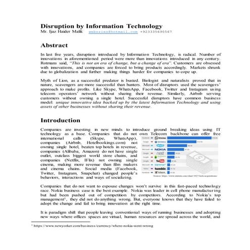 Disruptive IT Technologies | PDF