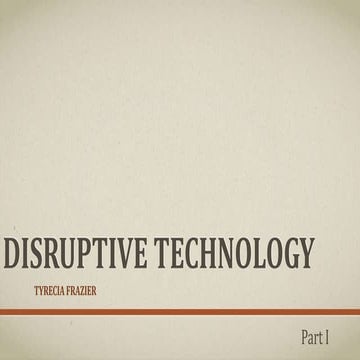 Disruptive Technology | PPT