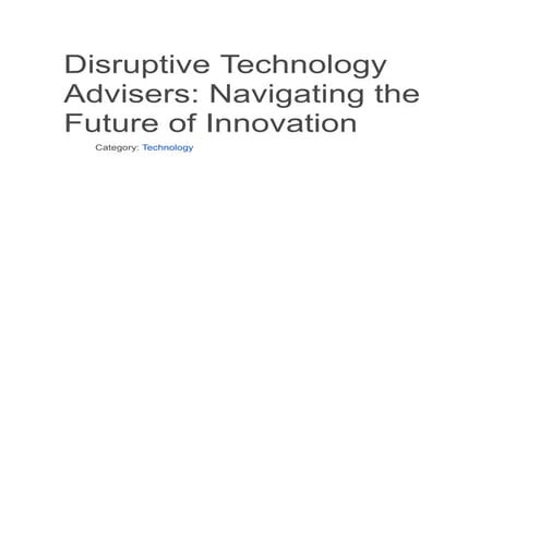 Impact of Technological Disruption.pptx impact of technology disruption ...