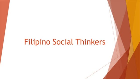 The filipino social thinkers | PPTX