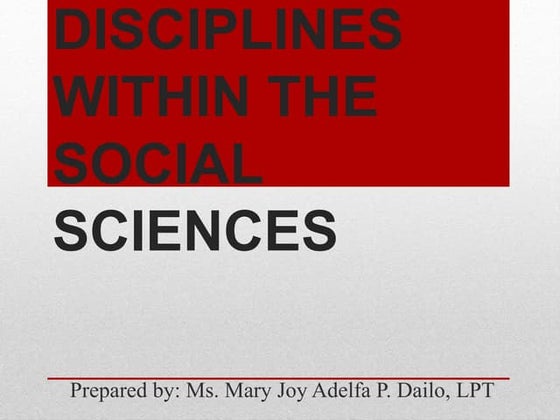 DISS (Disciplines within Social Sciences) | PPTX | Geography | Science