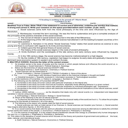 Diss Prelim Exam Docx Bchduhcudgcudgcshdgchdgchd Docx